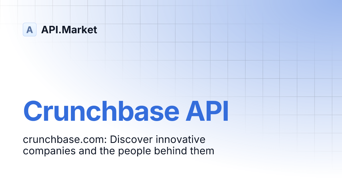 Crunchbase API | API.Market